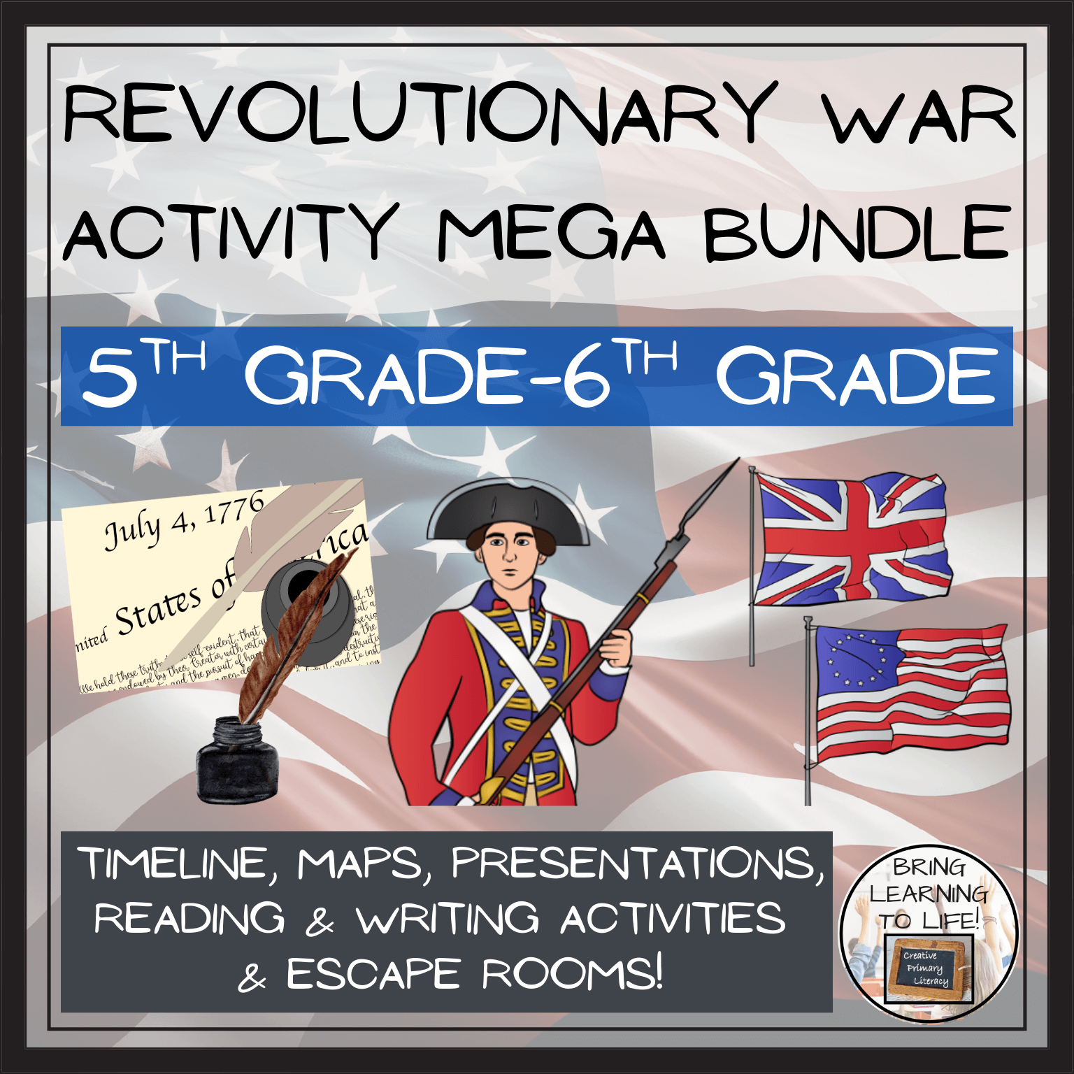 American Revolutionary War Activities Mega Bundle – Creative Primary ...