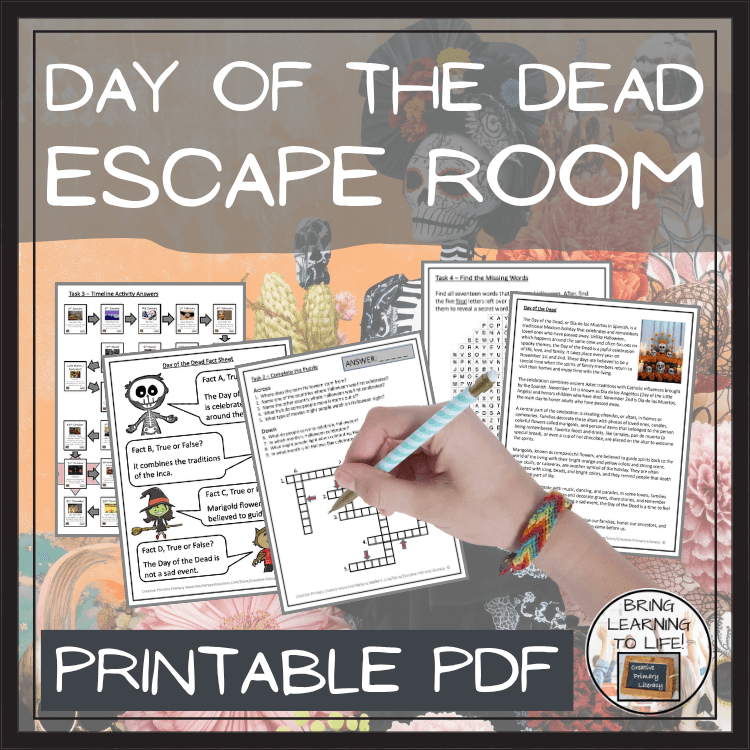 Day of the Dead Escape Room Activity | Reading Comprehension Game 5th ...