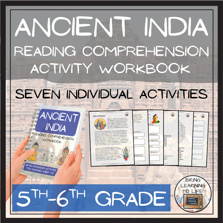 Ancient India Reading Comprehension Workbook | 5th-6th Grade – Creative ...