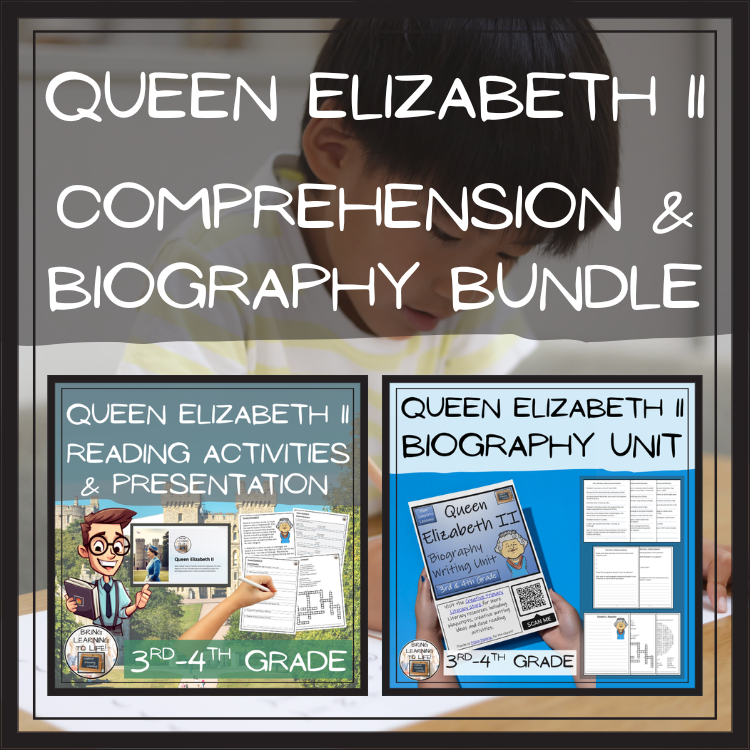 Queen Elizabeth II Close Reading & Biography Bundle | 3rd Grade & 4th ...