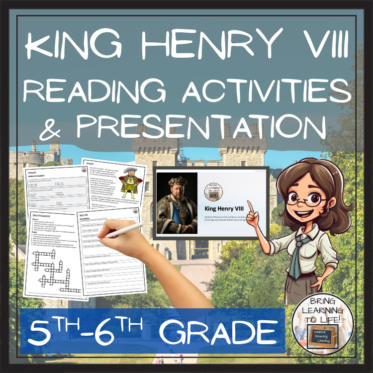 Henry VIII Close Reading Comprehension Activity | 5th Grade & 6th Grad ...