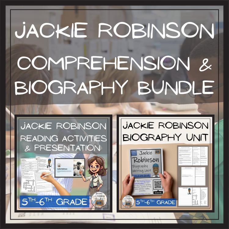 Jackie Robinson Close Reading & Biography Bundle | 5th Grade & 6th Gra ...