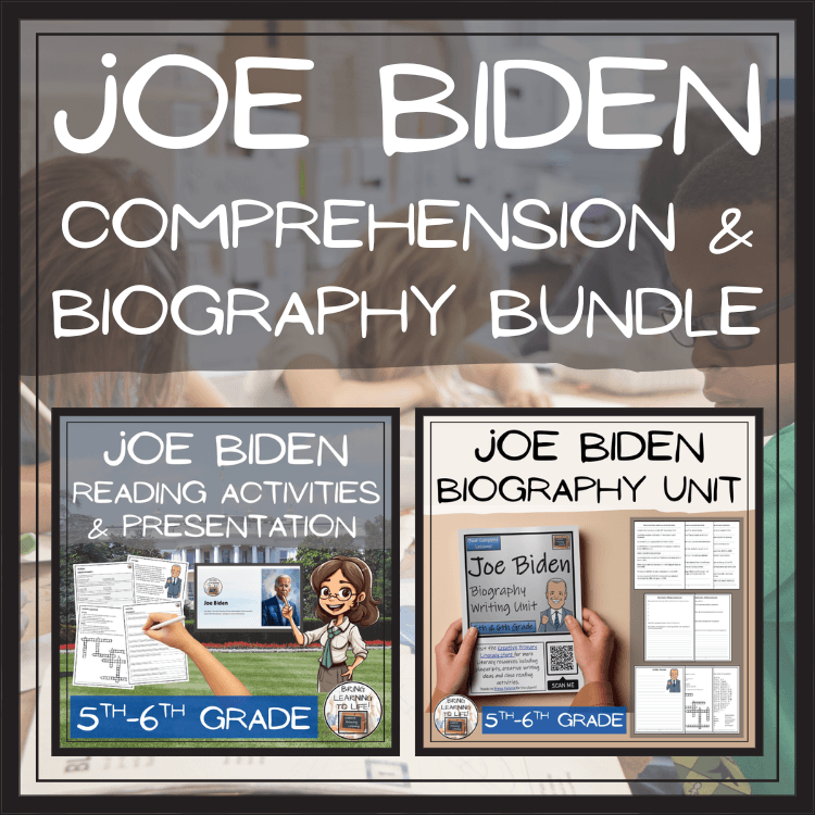 Joe Biden Close Reading & Biography Bundle | 5th Grade & 6th Grade ...