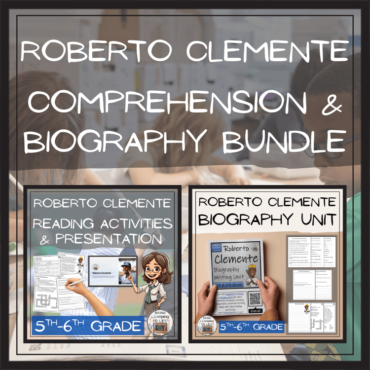Roberto Clemente Close Reading & Biography Bundle | 5th Grade & 6th Gr ...