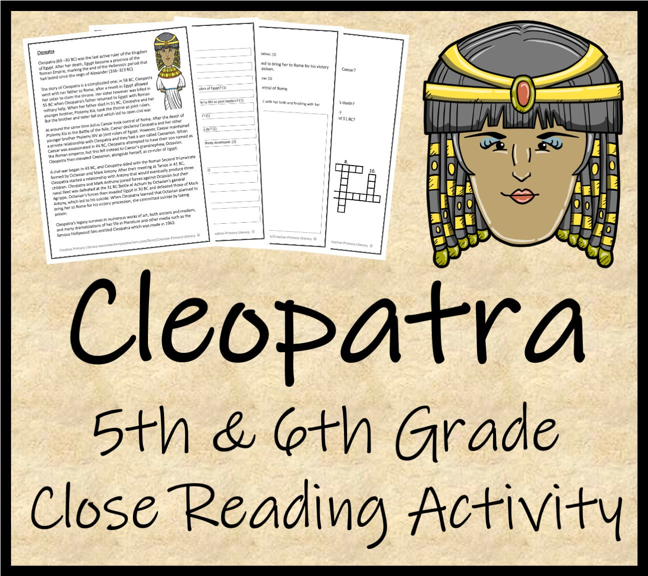 Cleopatra Close Reading Comprehension Activity | 5th Grade & 6th Grade ...