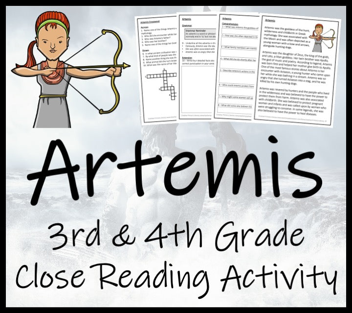 Artemis Close Reading Comprehension Activity | 3rd Grade & 4th Grade ...