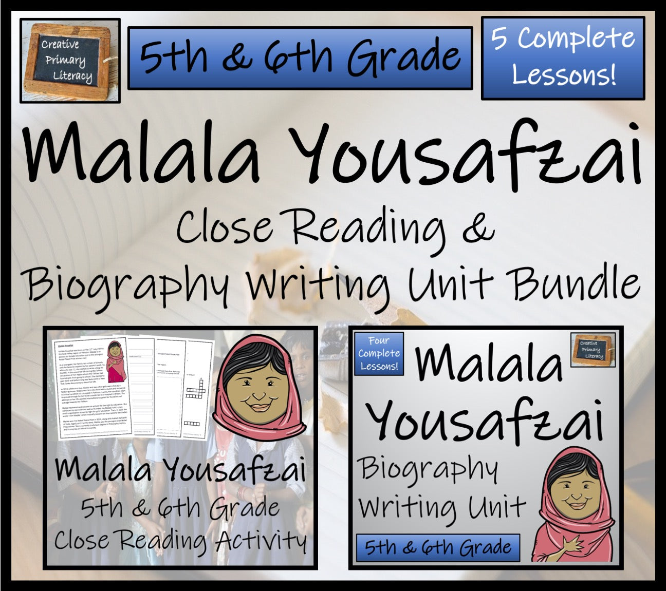 Malala Yousafzai Close Reading & Biography Bundle | 5th Grade & 6th Gr ...