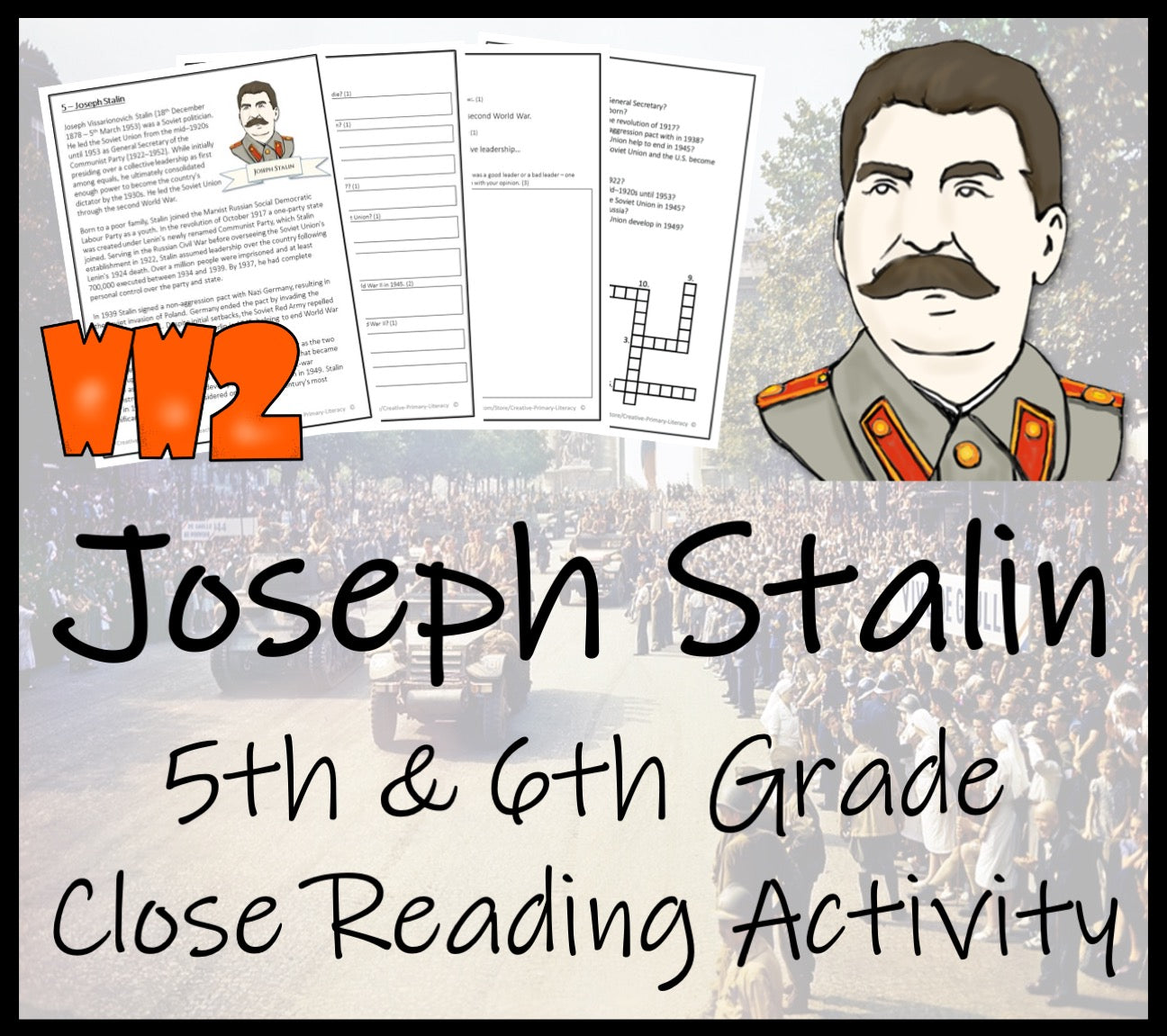 Joseph Stalin Close Reading Comprehension Activity | 5th Grade & 6th G – Creative Primary Literacy