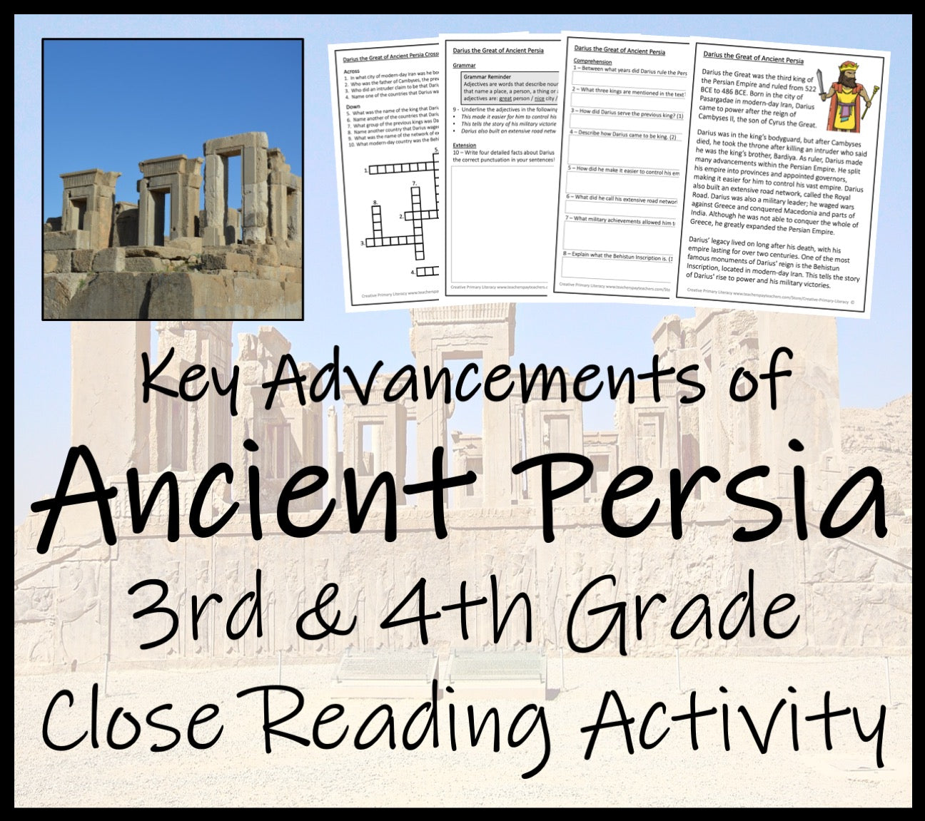 Advancements of Ancient Persia Close Reading Activity | 3rd Grade & 4t ...