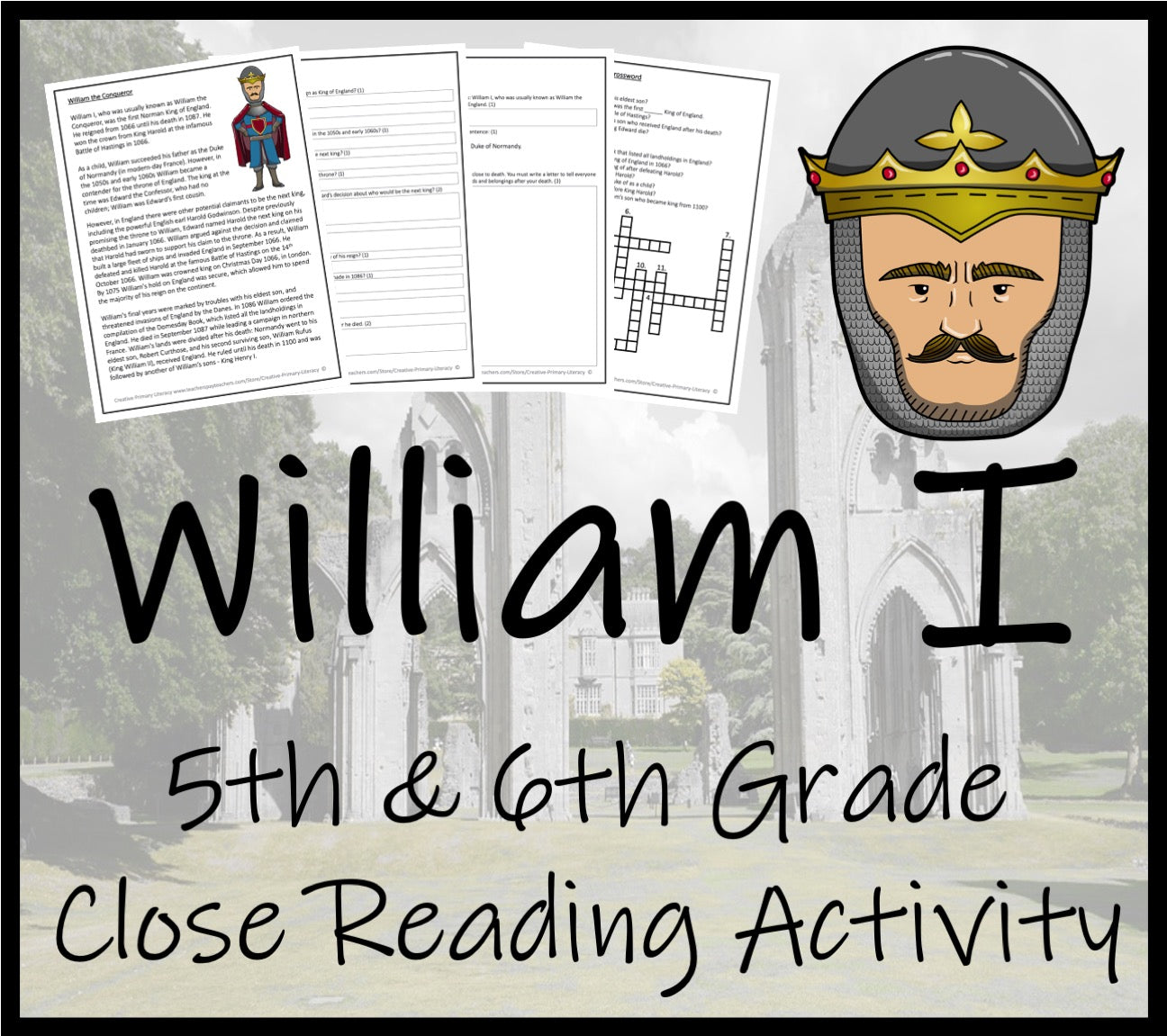 William the Conqueror Close Reading Comprehension Activity | 5th & 6th ...
