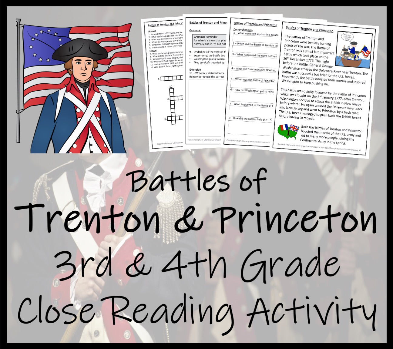 Battles of Trenton & Princeton Close Reading Comprehension | 3rd & 4th ...