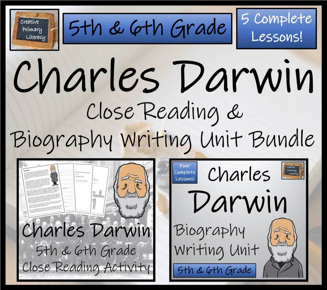 Charles Darwin Close Reading & Biography Bundle | 5th Grade & 6th Grad ...