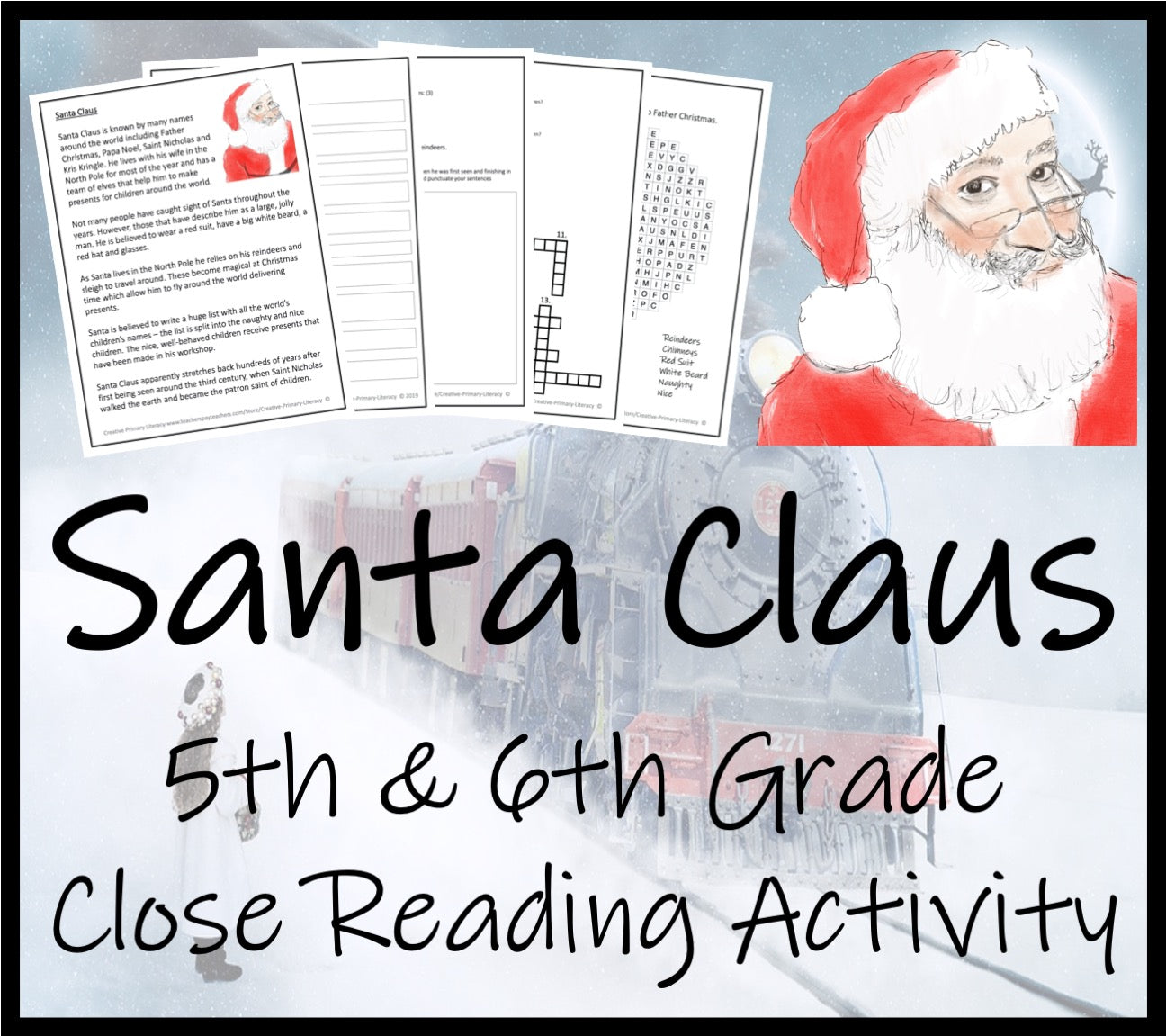 Santa Claus Close Reading Comprehension Activity | 5th Grade & 6th Gra ...