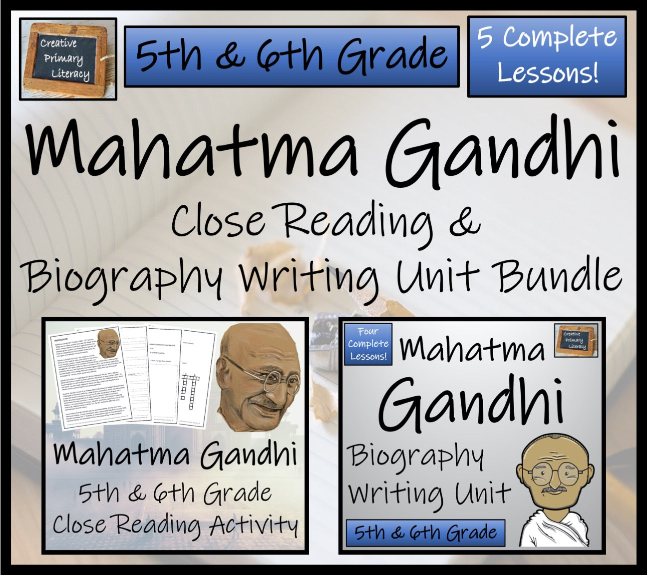 Mahatma Gandhi Close Reading & Biography Bundle | 5th Grade & 6th Grad ...