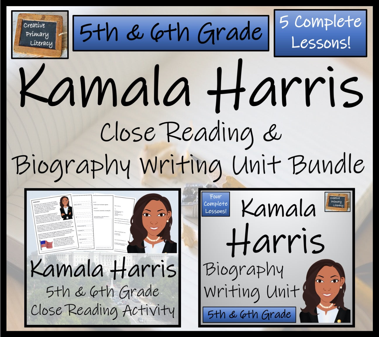 Kamala Harris Close Reading & Biography Bundle | 5th Grade & 6th Grade ...
