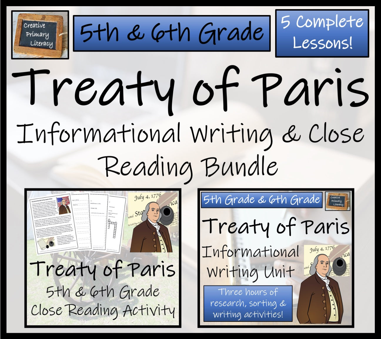 Treaty of Paris Close Reading & Informational Writing Bundle | 5th & 6 ...