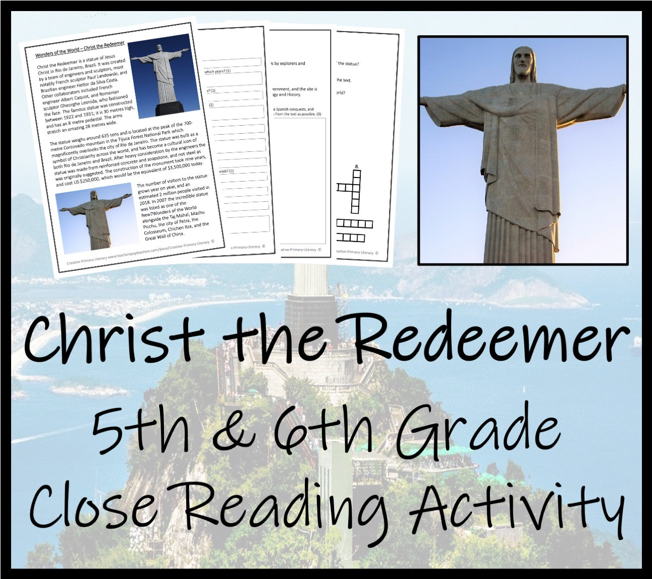 Christ the Redeemer Close Reading Comprehension Activity | 5th Grade ...