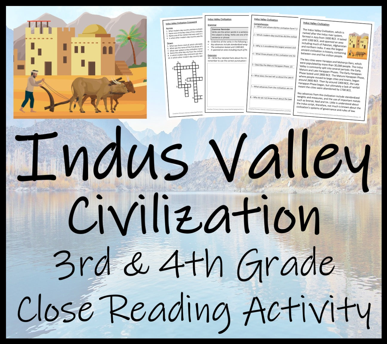 Indus Valley Civilization Close Reading Comprehension | 3rd Grade & 4t ...