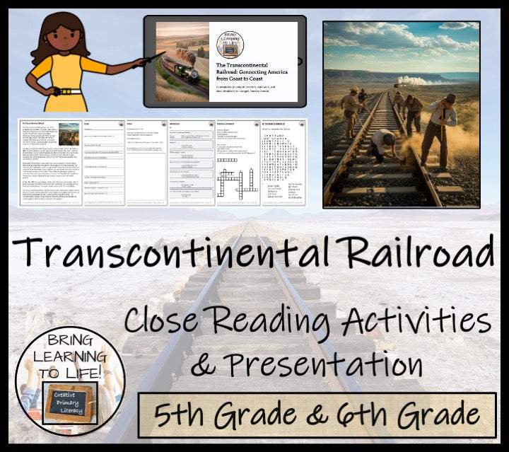 Transcontinental Railroad Close Reading Comprehension Activities 5th ...