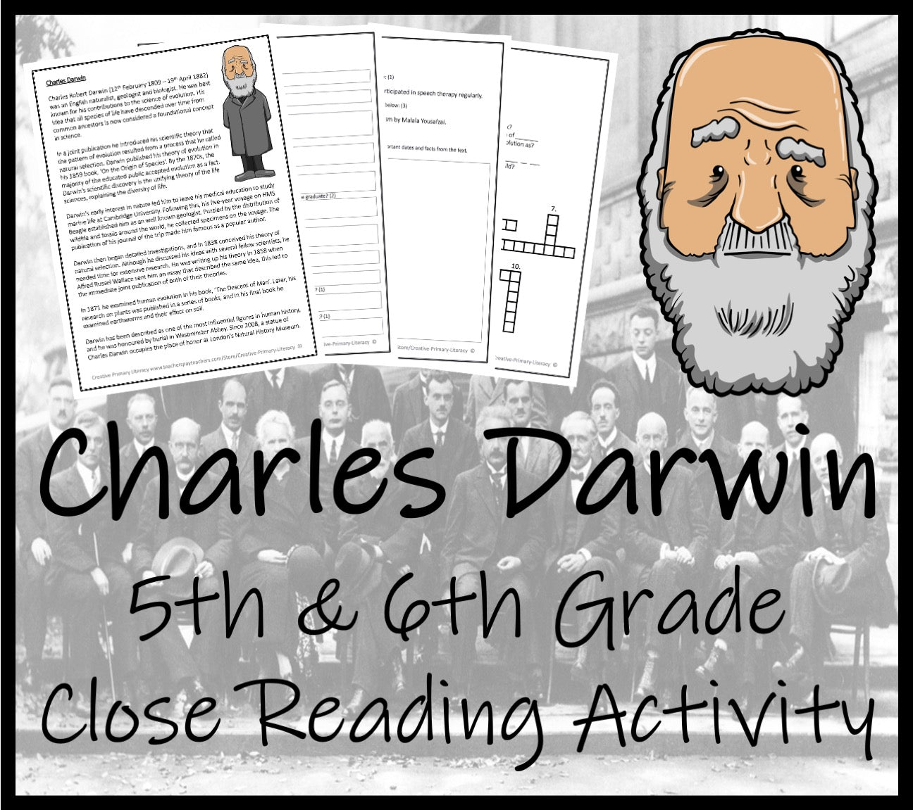 Charles Darwin Close Reading Comprehension Activity | 5th Grade & 6th ...