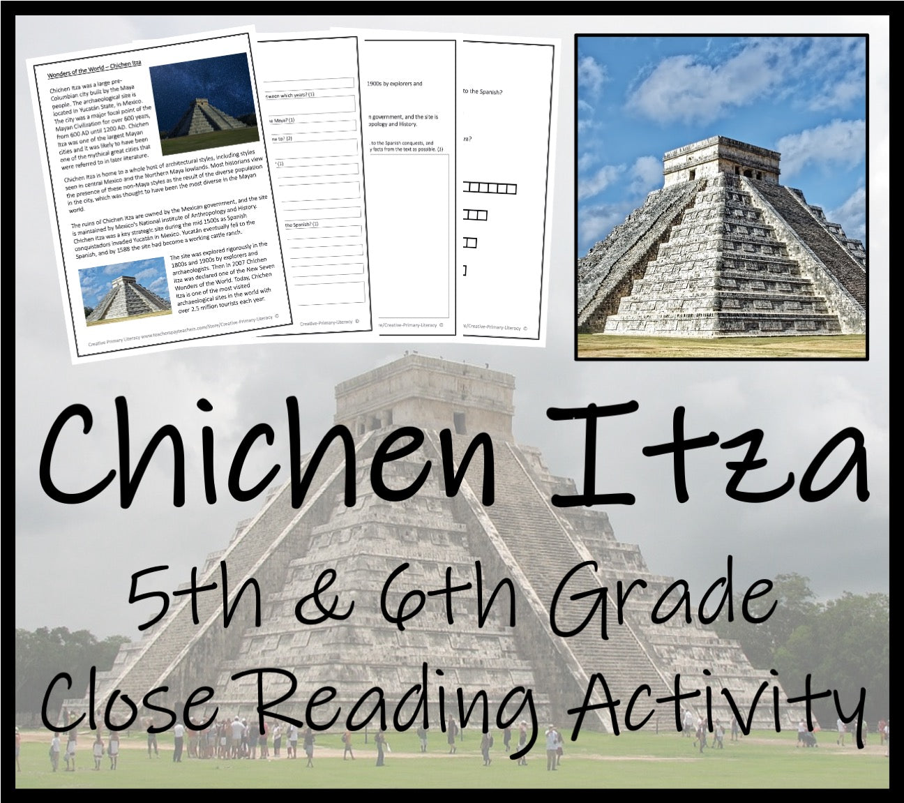Chichen Itza Close Reading Comprehension Activity | 5th Grade & 6th Gr ...