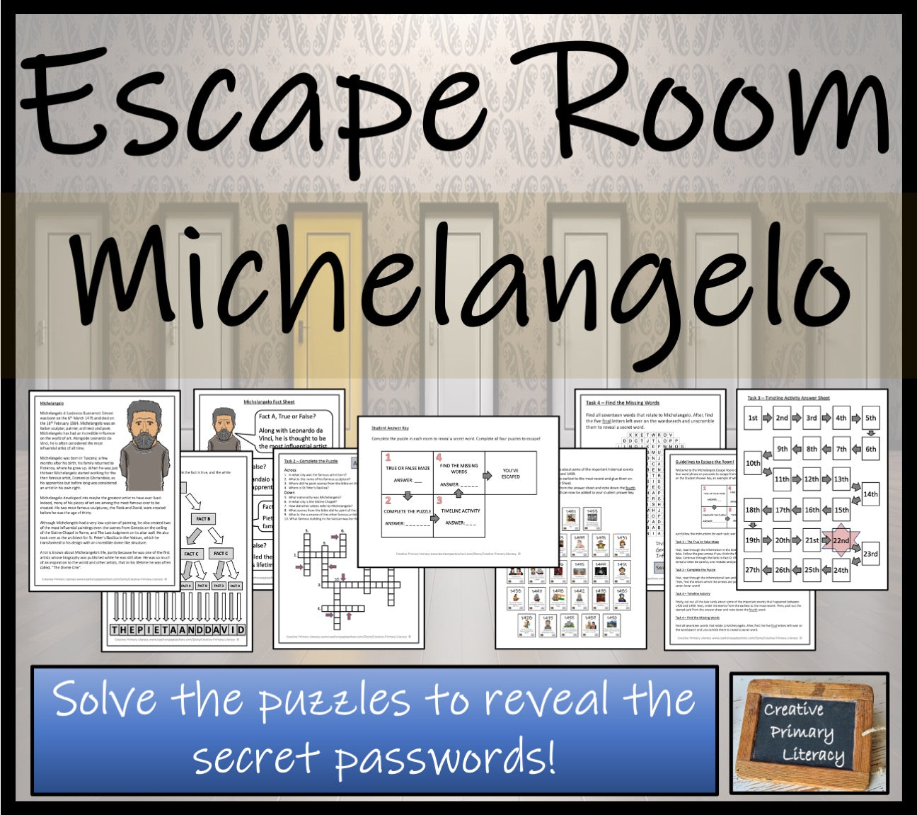 Michelangelo Escape Room Activity – Creative Primary Literacy