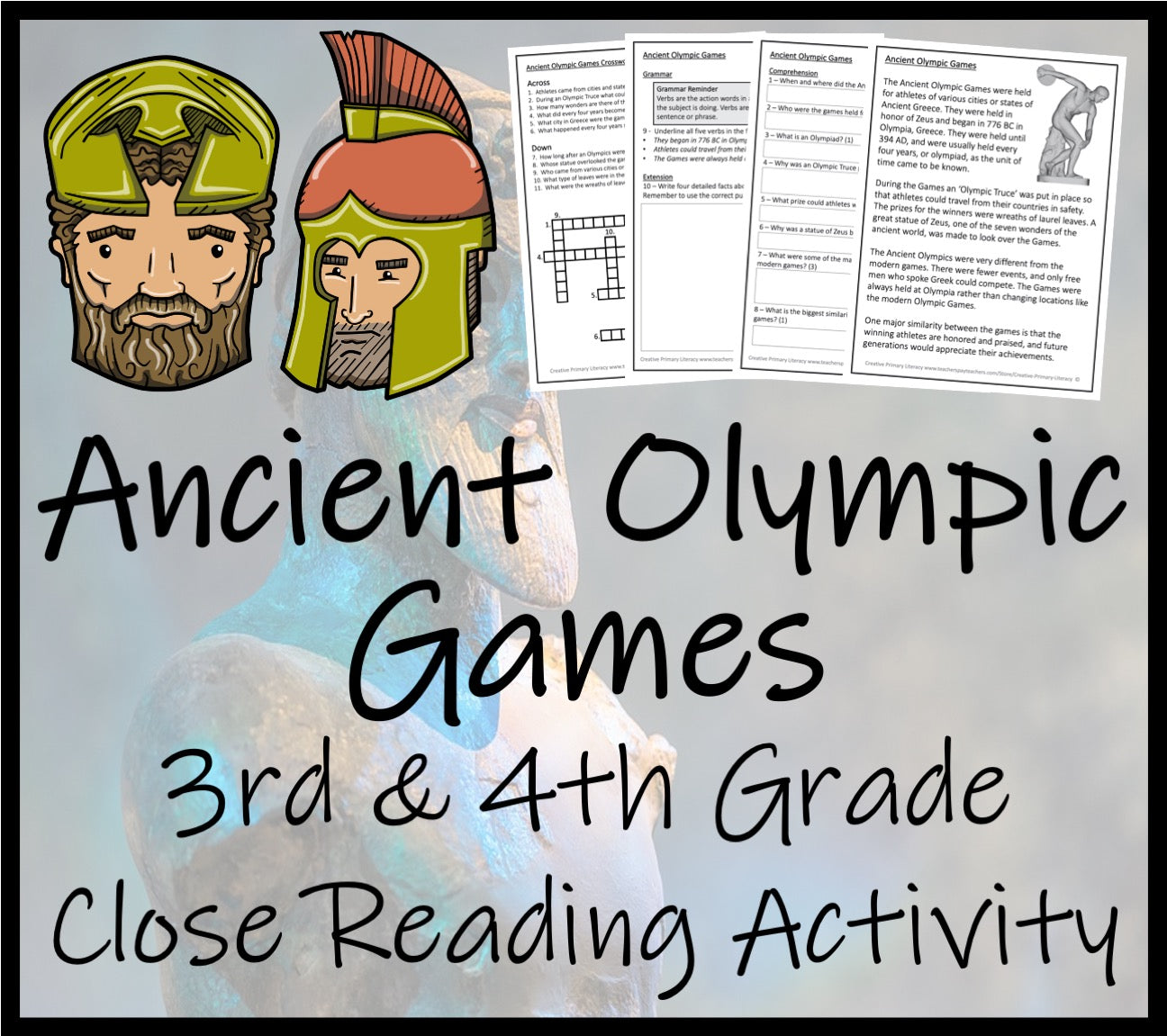 Ancient Olympic Games Close Reading Comprehension Activity | 3rd & 4th ...