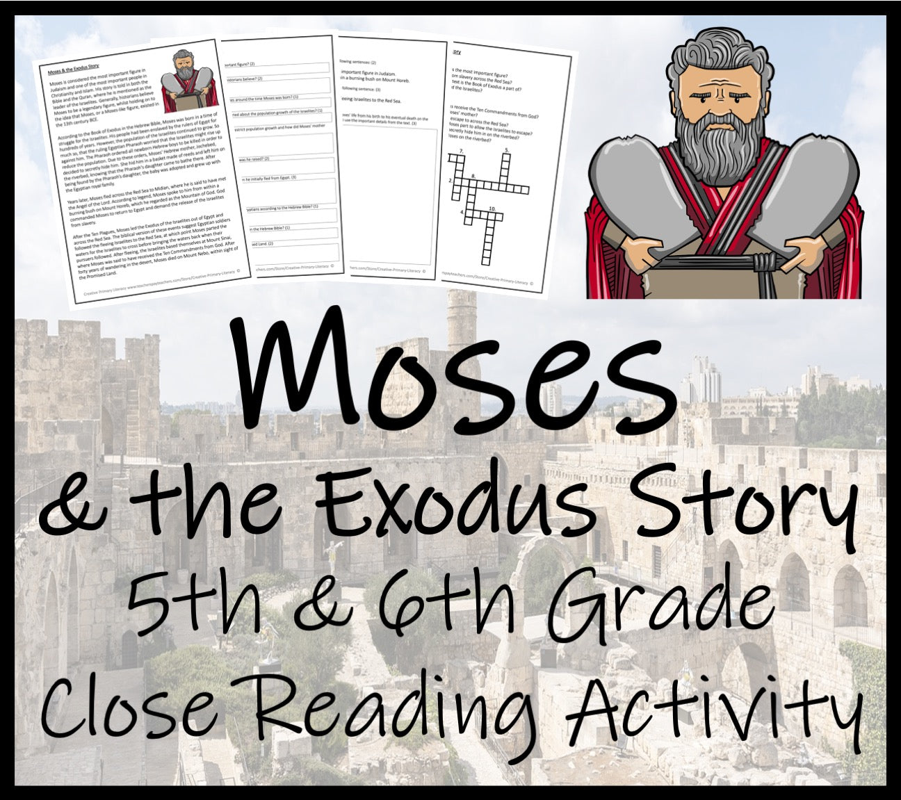 Moses & the Exodus Story Close Reading Activity | 5th Grade & 6th Grad ...