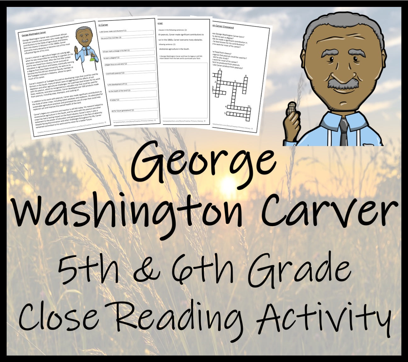George Washington Carver Close Reading Comprehension Activity | 5th ...