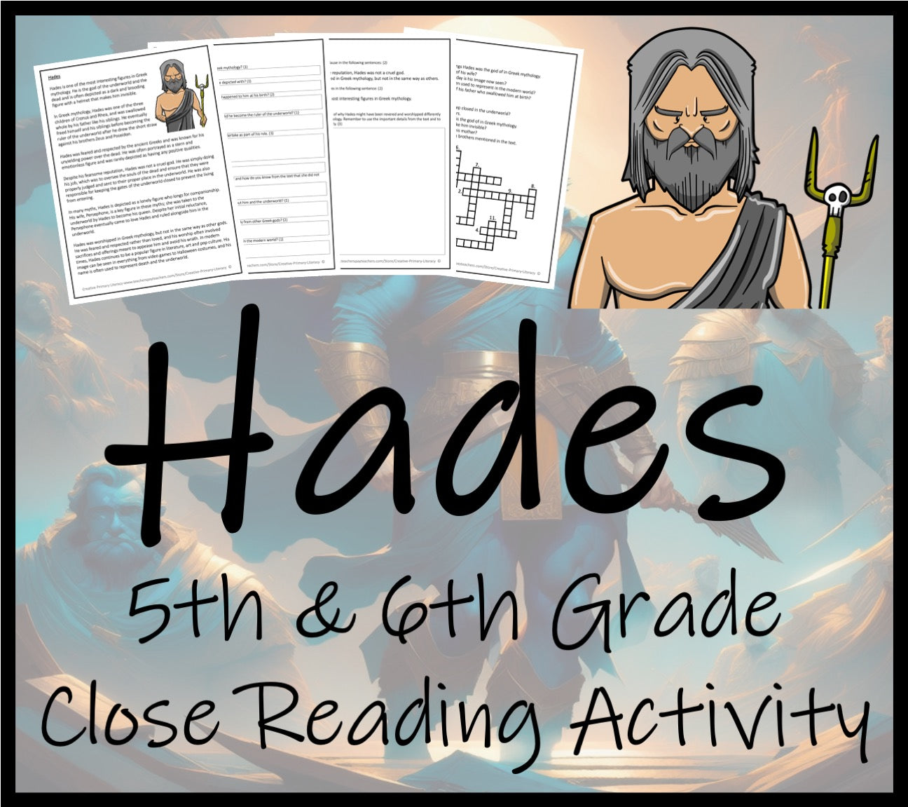 Hades Close Reading Comprehension Activity | 5th Grade & 6th Grade ...