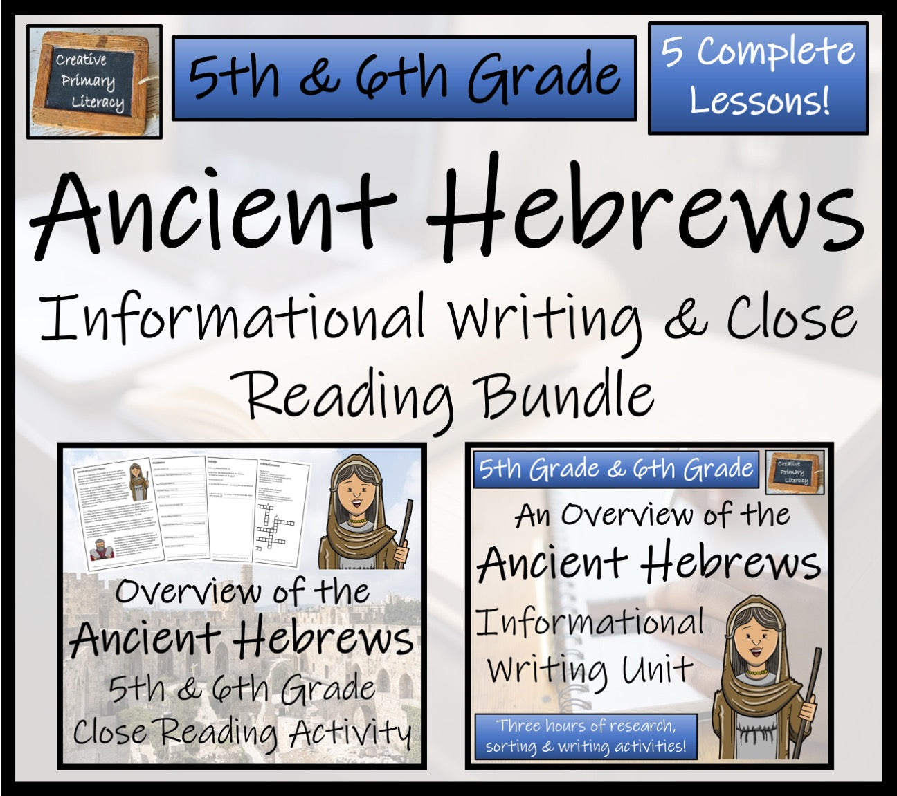 Ancient Hebrews Close Reading & Informational Writing Bundle | 5th & 6 ...