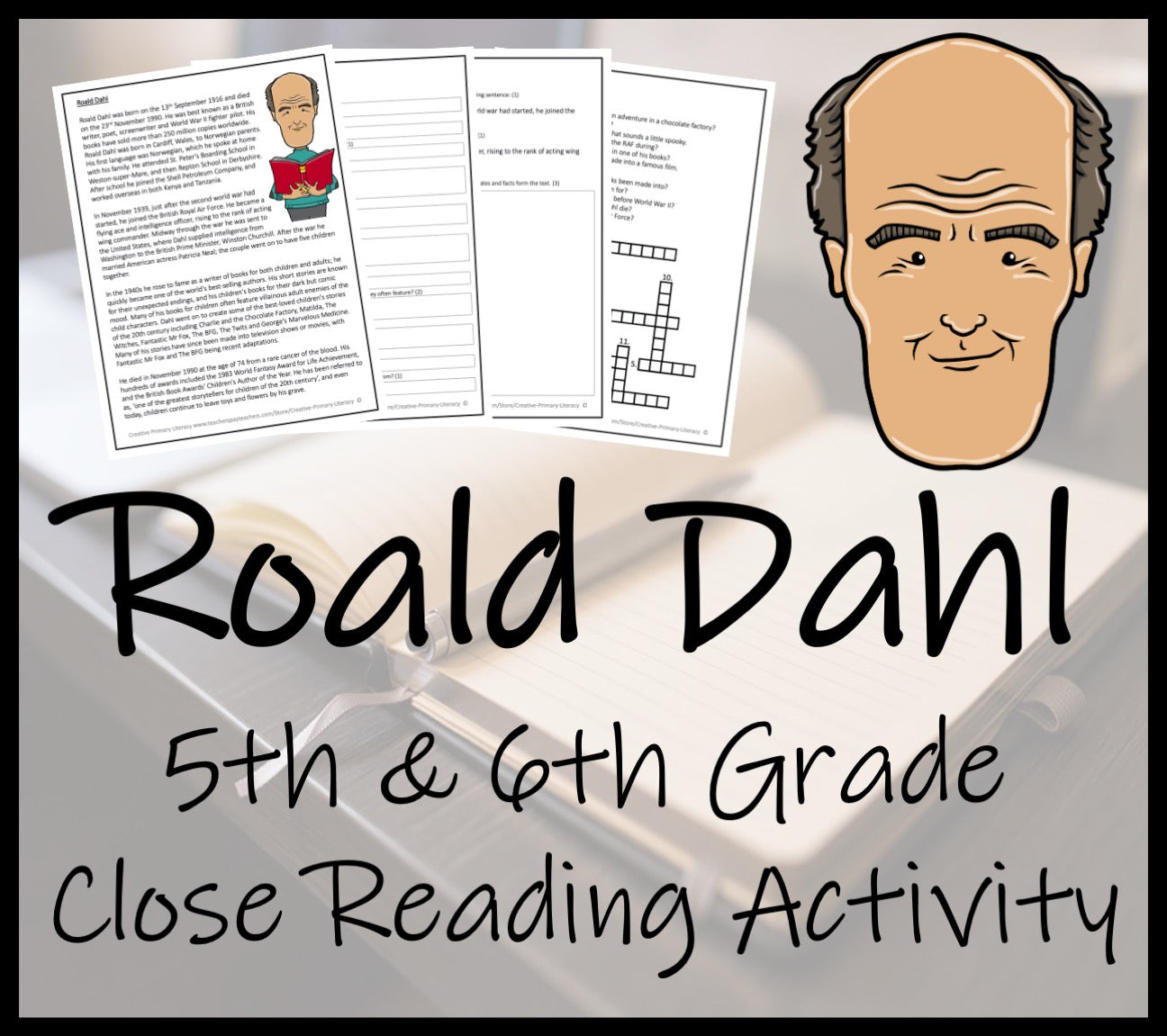Roald Dahl Close Reading Comprehension Activity | 5th Grade & 6th Grad ...