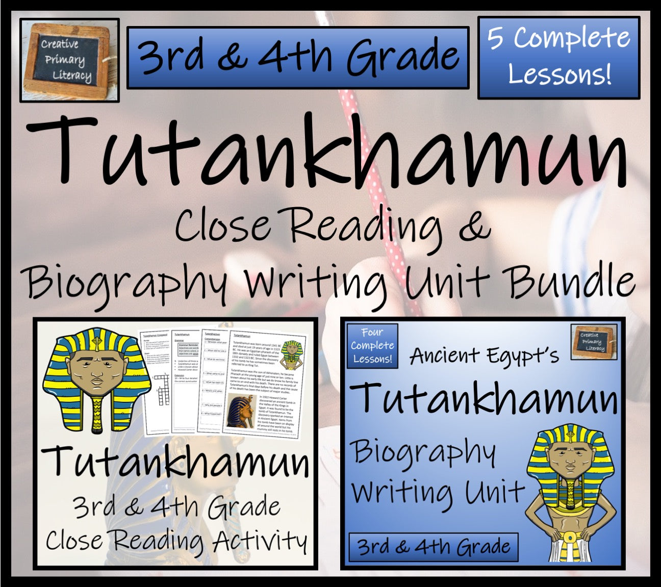 Tutankhamun Reading & Biography Bundle | 3rd Grade & 4th Grade ...