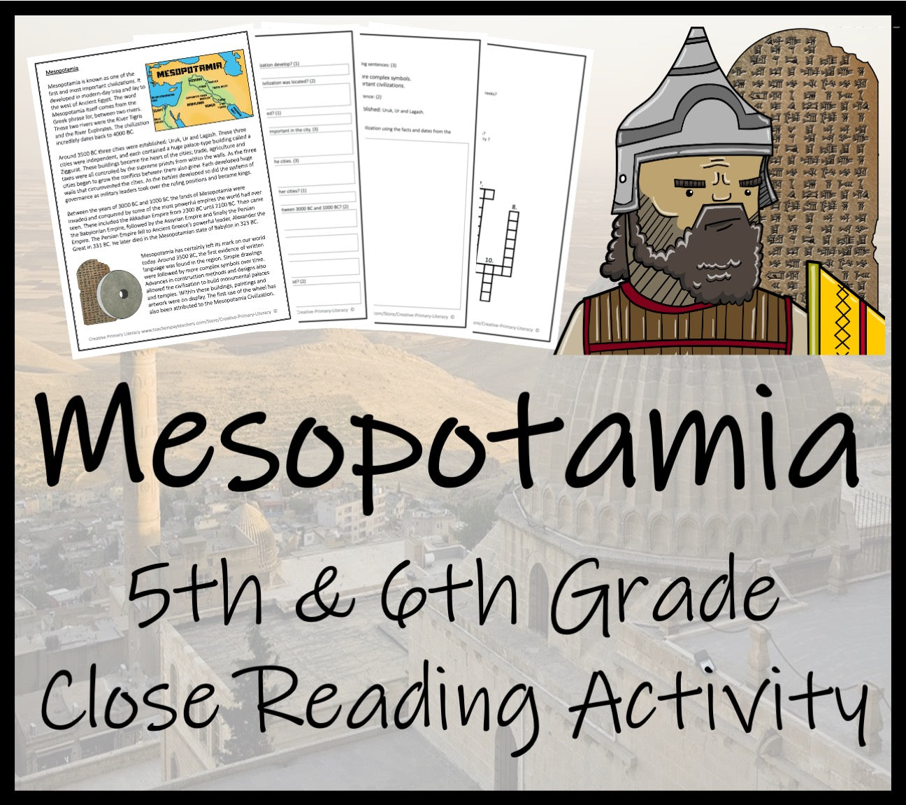 Ancient Mesopotamia Close Reading Comprehension Activity | 5th Grade ...