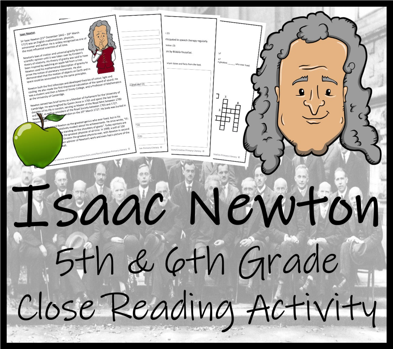 Sir Isaac Newton Close Reading Comprehension Activities | 5th Grade ...