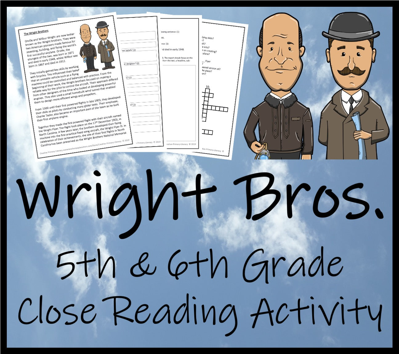 Wright Brothers Close Reading Comprehension Activity | 5th Grade & 6th ...