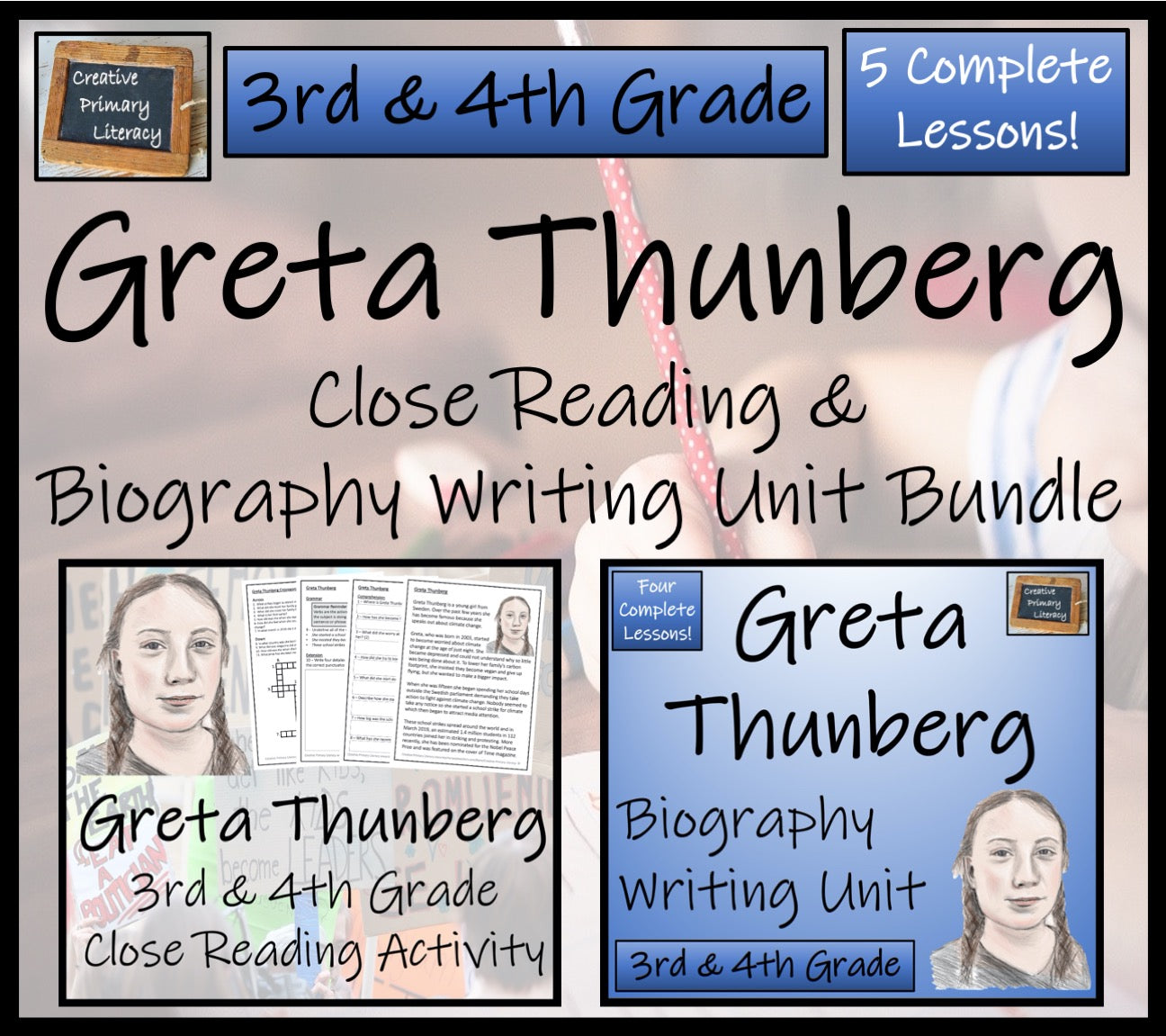Greta Thunberg Close Reading & Biography Bundle | 3rd Grade & 4th Grad ...