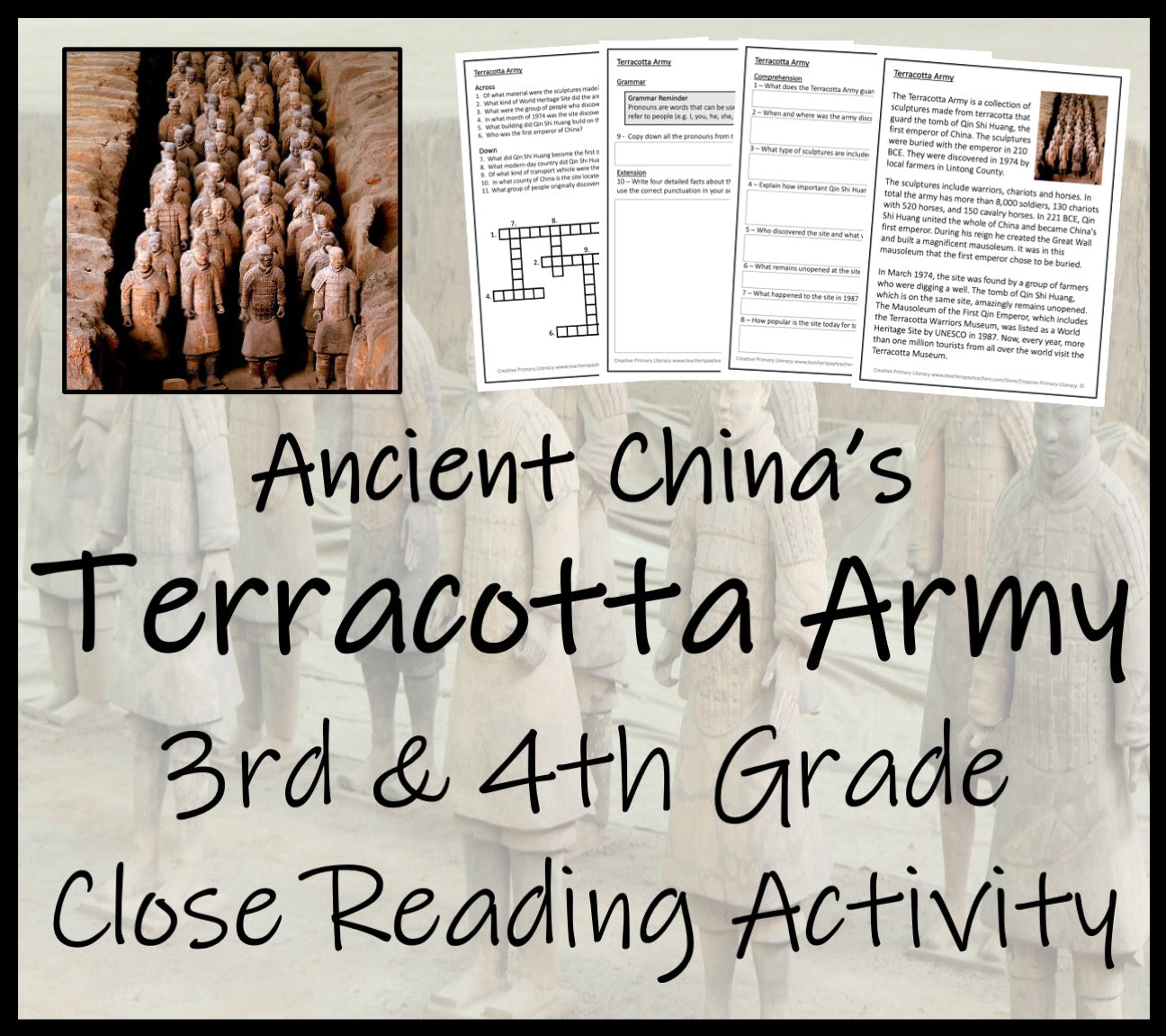 Terracotta Army Close Reading Comprehension Activity | 3rd Grade & 4th ...