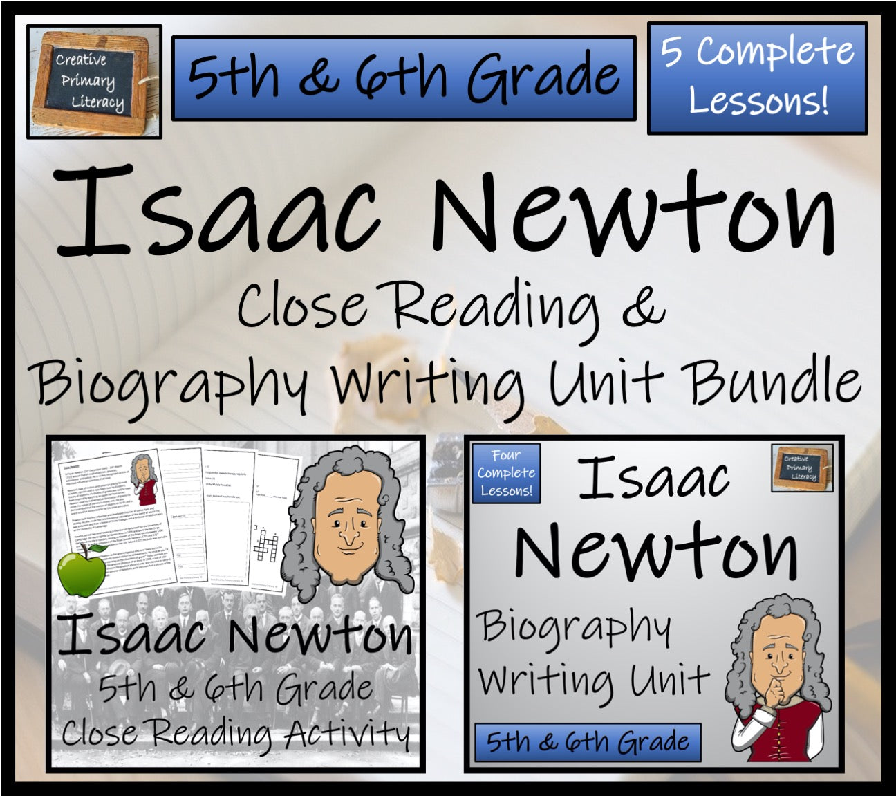 Isaac Newton Close Reading & Biography Bundle 5th Grade & 6th Grade ...