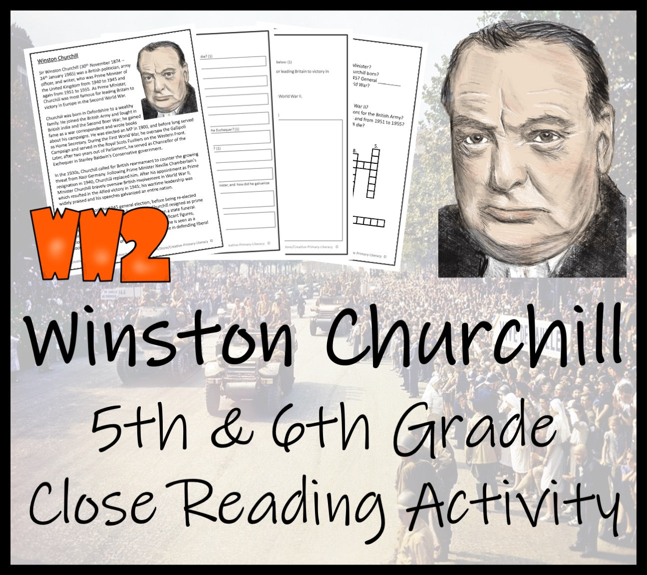 Winston Churchill Close Reading Comprehension Activity | 5th Grade & 6 ...
