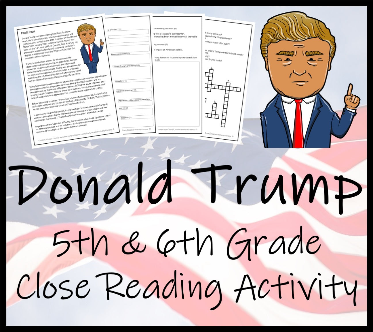 Donald Trump Close Reading Comprehension Activity | 5th Grade & 6th Gr ...