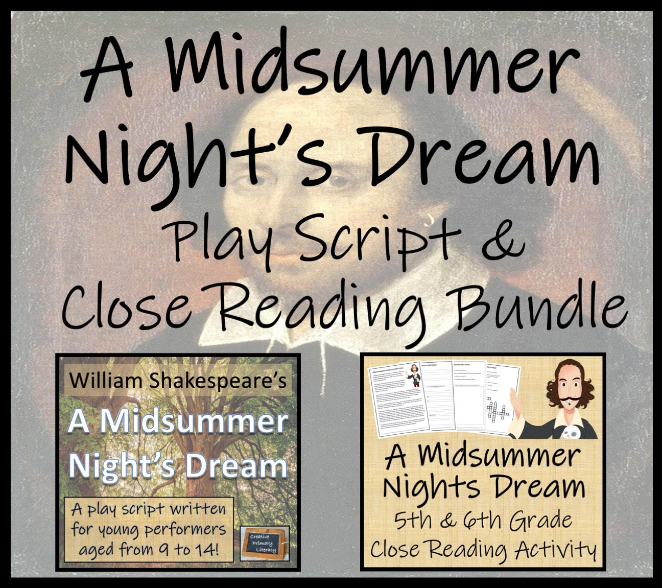 A Midsummer Night's Dream | Play Script & Close Reading Bundle | 5th ...