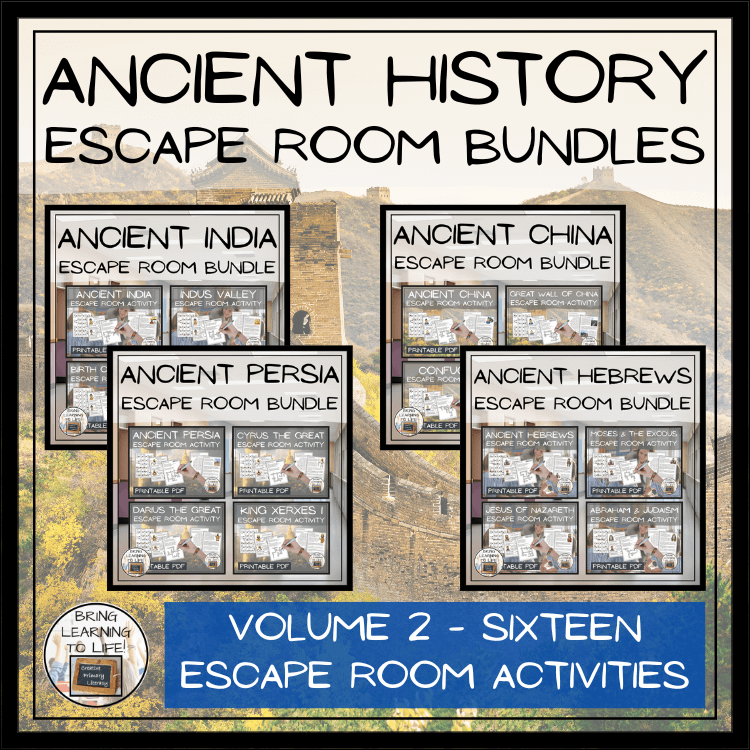 Ancient History Escape Room Mega Bundle | Volume 2 | 5th & 6th Grade ...