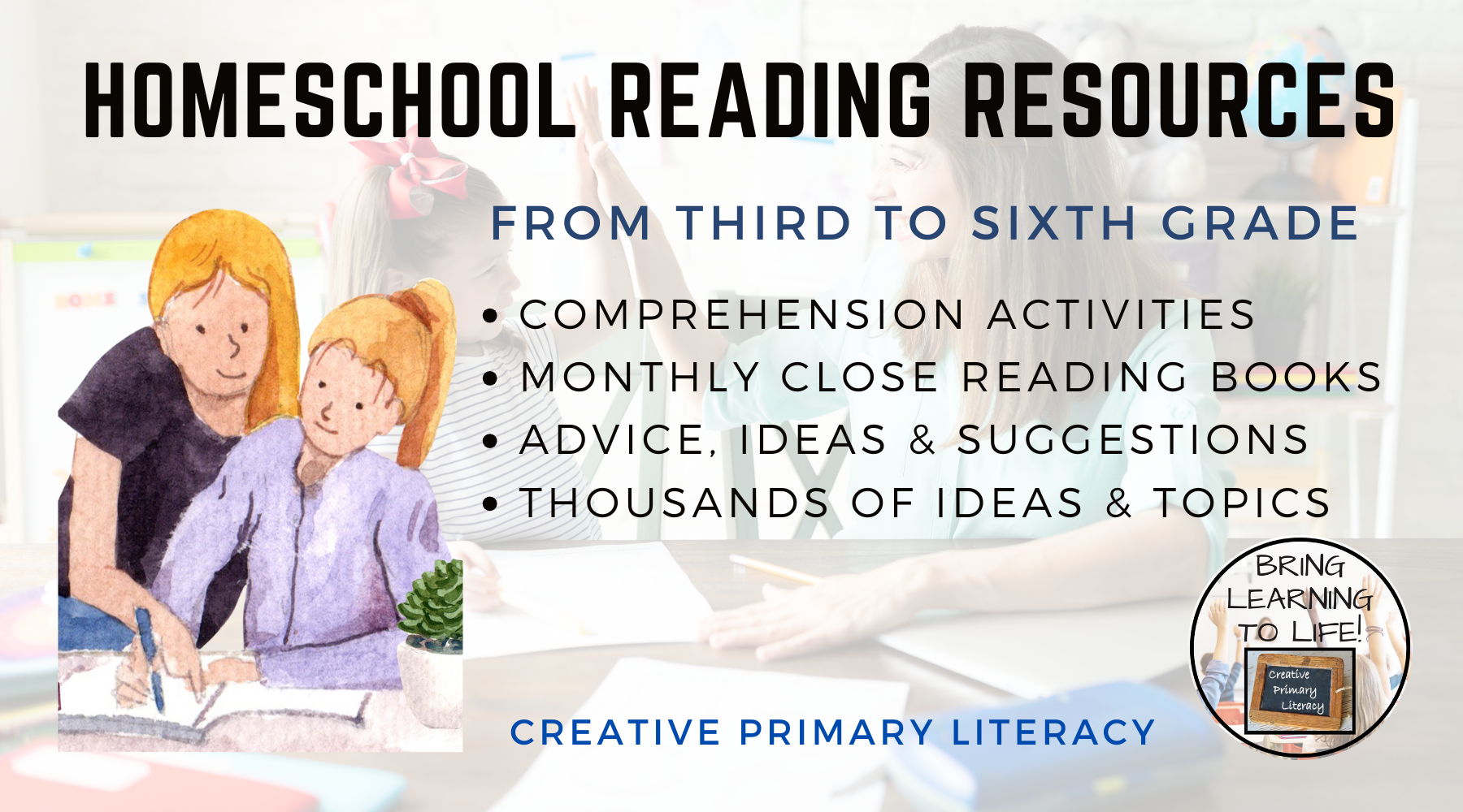 Homeschool Reading Comprehension Advice & Resources – Creative Primary ...