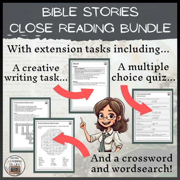 Bible Stories Close Reading & Presentation Bundle | 3rd Grade & 4th Gr ...
