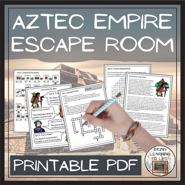 Aztec Empire Escape Room | Social Studies & History Activity – Creative ...