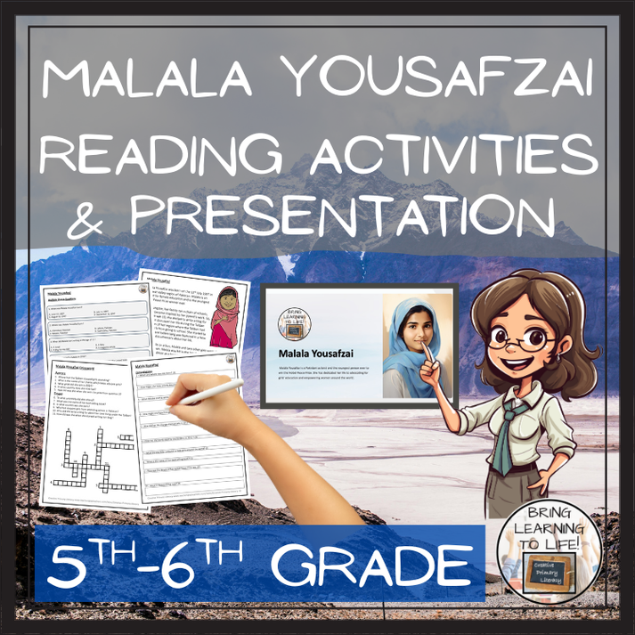 Malala Yousafzai Close Reading Comprehension Activities | 5th Grade ...