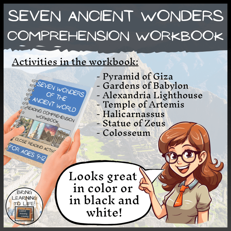 Seven Wonders of Ancient World Reading Comprehension Workbook ...