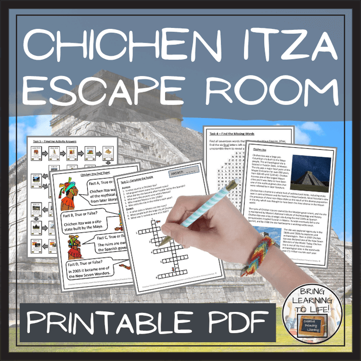 Chichen Itza Escape Room | Social Studies & History Activity – Creative ...
