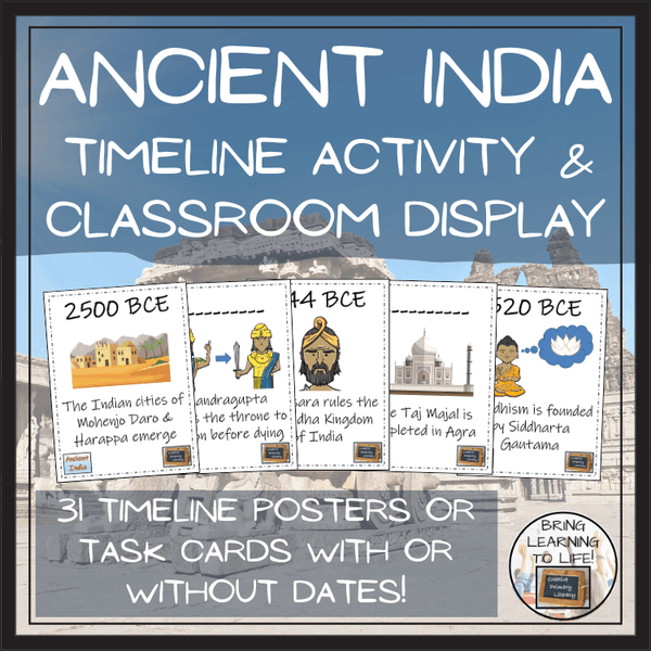 Ancient India Timeline Activity & Classroom Display – Creative Primary ...